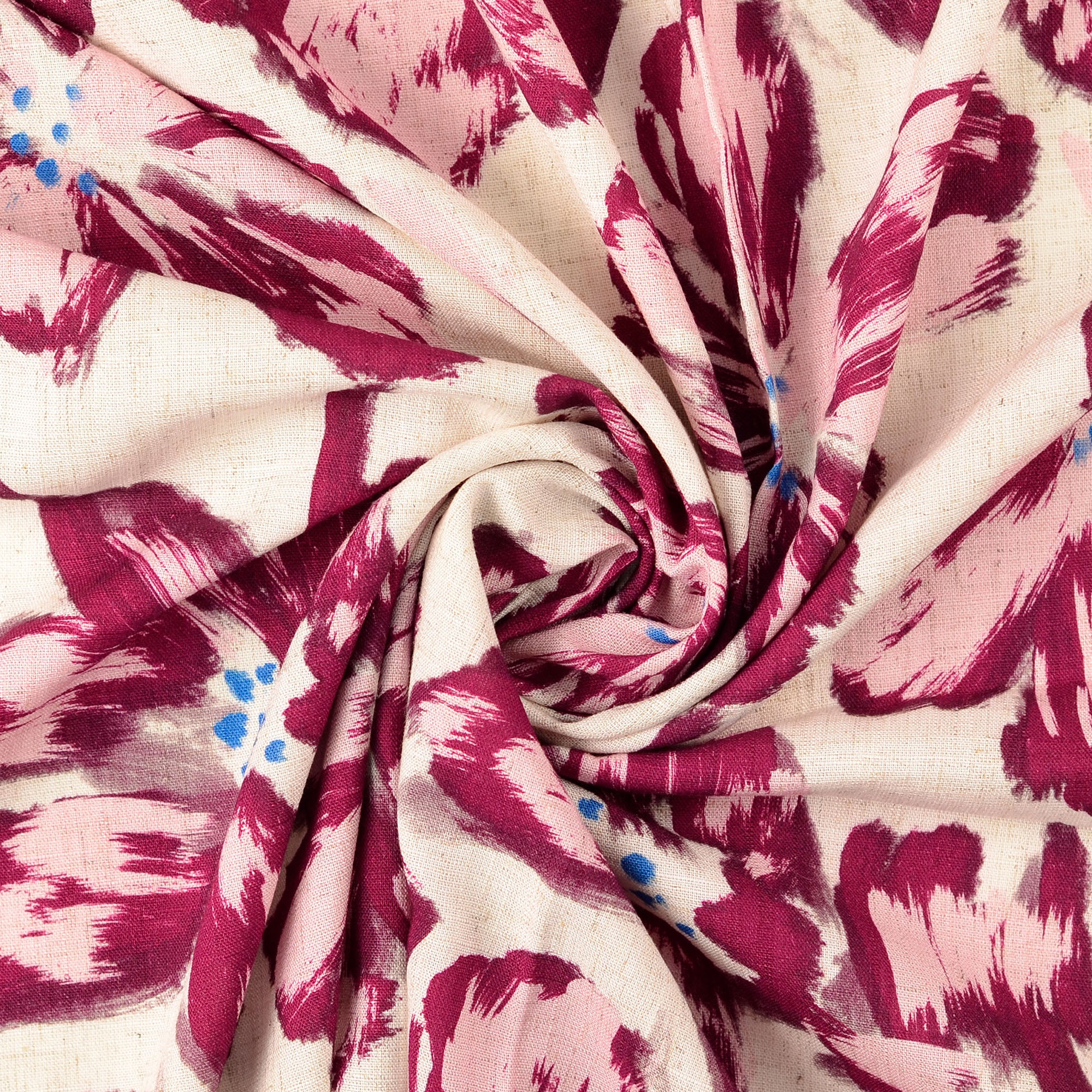 woven linen fabric florets blackberry | Wholesale fabrics | Hemmers Itex