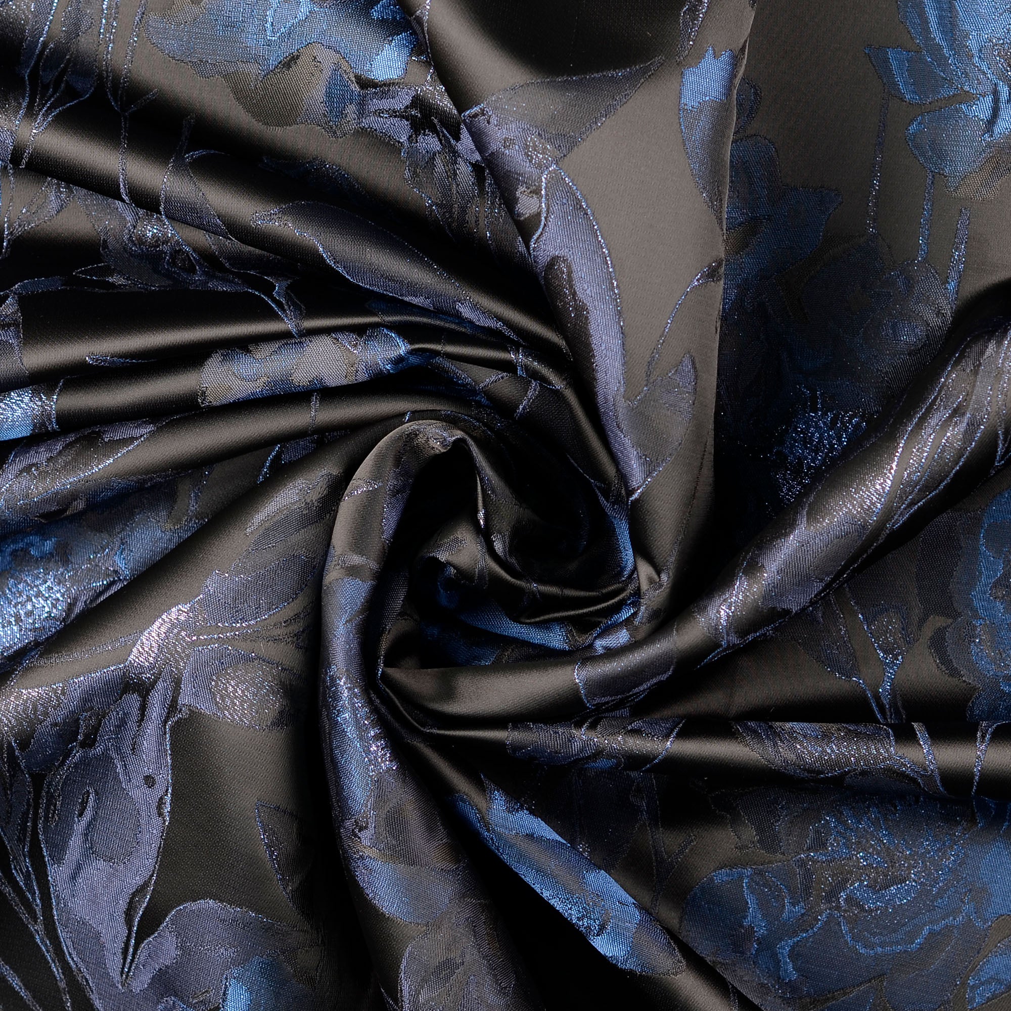 Jacquard fabric Flowers Navy | Wholesale fabrics | Hemmers Itex