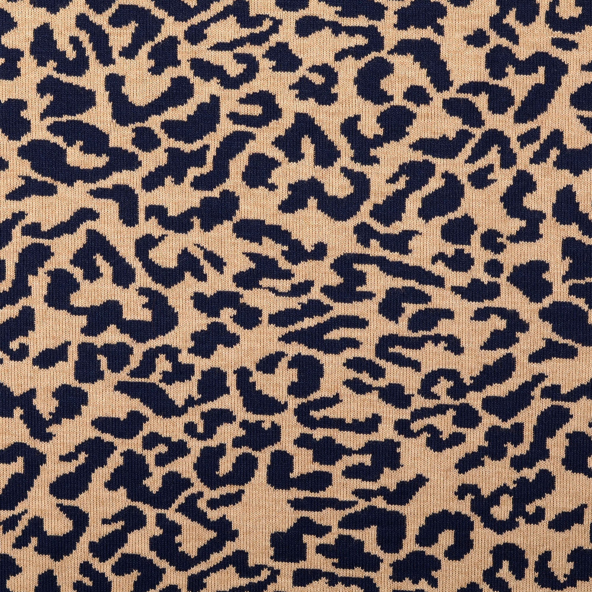 Heavy Knit fabric Leopards Navy | Wholesale fabrics | Hemmers Itex