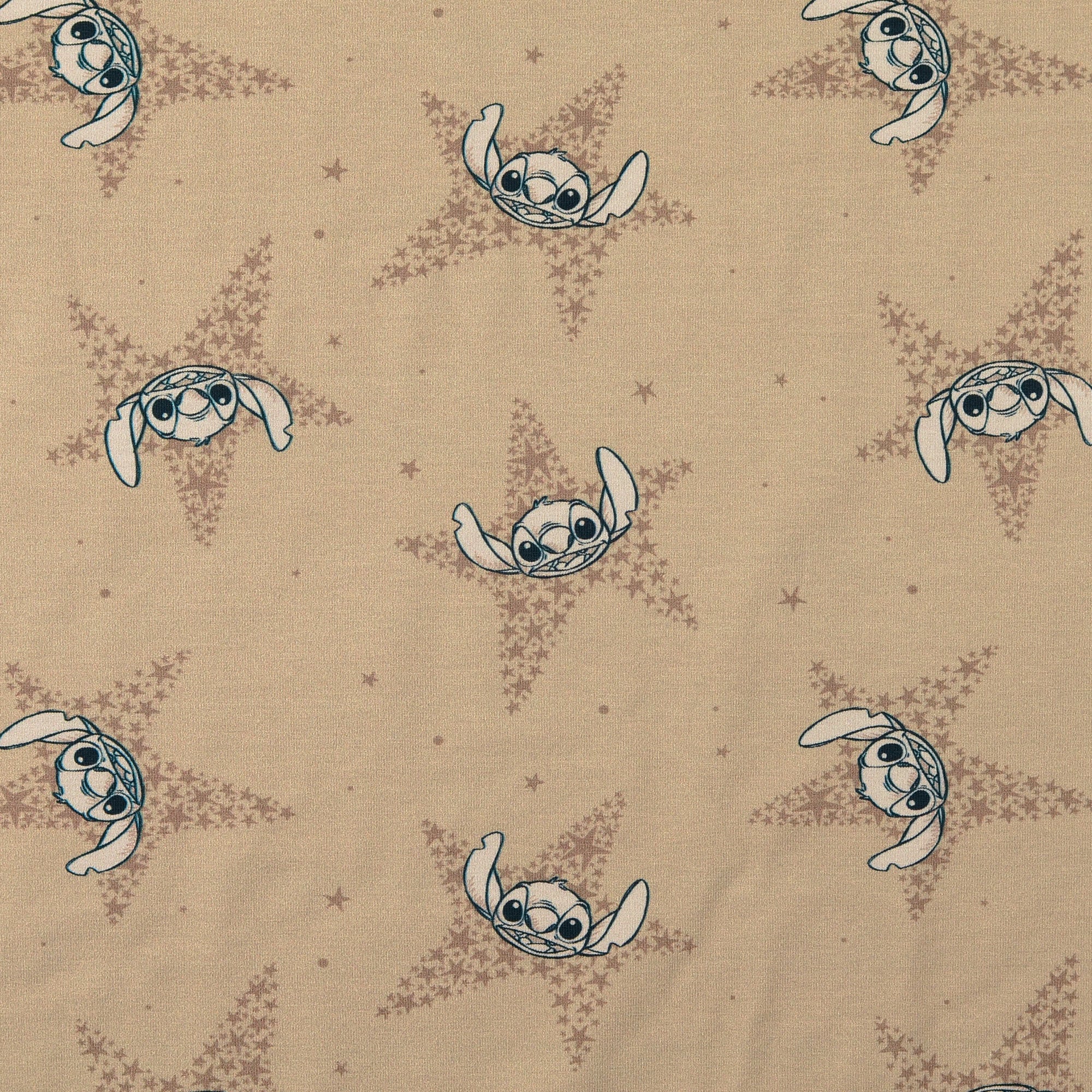 Baumwolle Jersey Stoff Sterne braun | Stoff Großhandel | Hemmers Itex