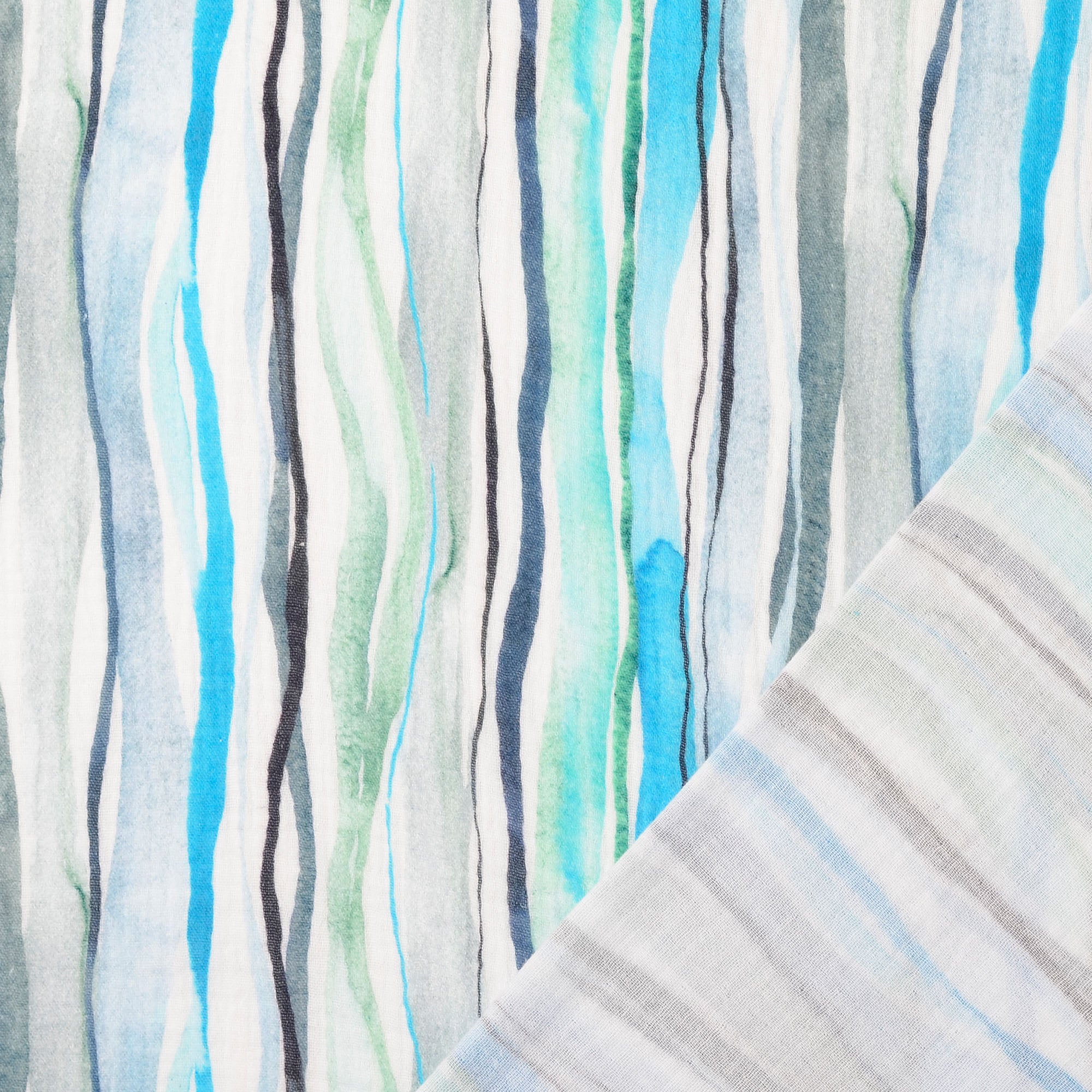 Muslin fabric Stripes Light Blue | Wholesale fabrics | Hemmers Itex