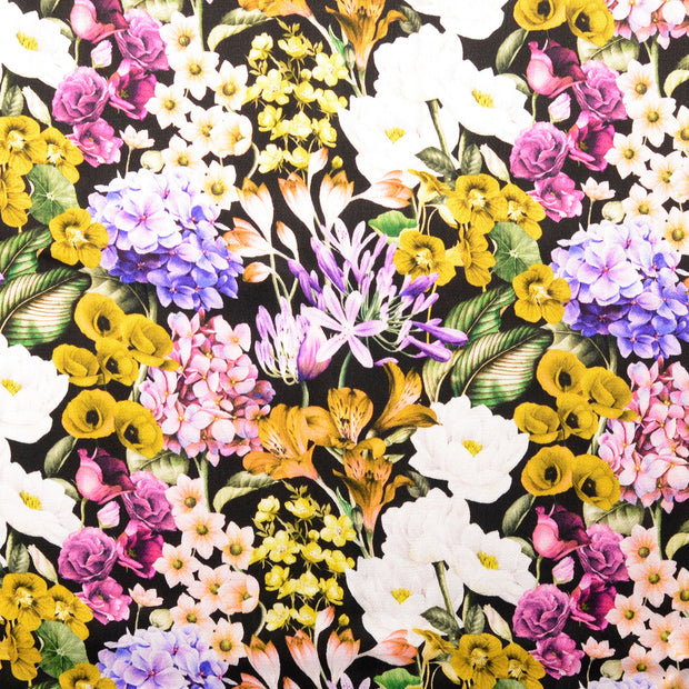 Viscose Satin fabric Flowers Multicolor | Wholesale fabrics | Hemmers Itex